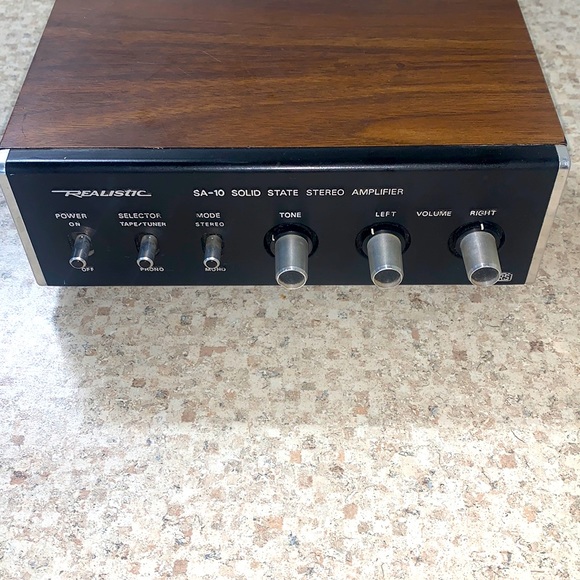 Other | Vintage Realistic Sa1 311982a Black Wood 12w Solid State Stereo ...
